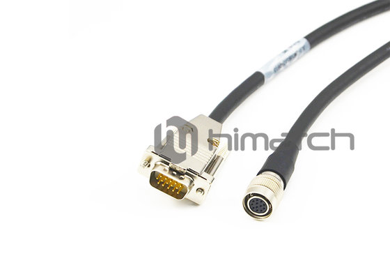 China M12 to D-SUB M12 to DB15 High Flexible Shielding Analog Camera Cable For Industrial Camera supplier