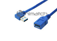 Durable USB 3.0 Male To Female Cable , Right Angle Micro USB Cable For Computer