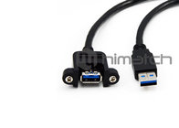 0.2m Length Micro USB Female To Female Extension Cable For Wall Plate