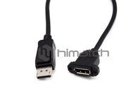 Customized Displayport 1.2 Cable Black Color For Digital Entertainment