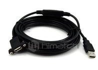 Black USB 2.0 Extension Cable , High Speed USB Extension Cable 5m With Booster