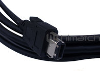 8M Flexible IEEE 1394A Male 6pin to IEEE 1394B 9pin Firewire Cable with Screw Lock for Factory Automation