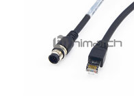 Industrial Cat 5 Ethernet Cable , 5m Flexible M12 To Rj45 Ethernet Cable