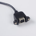 Panel Mount High Speed USB 2.0 Cable Black Color Male To Female USB Cable